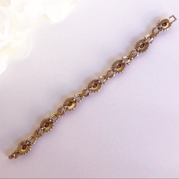 Lc Louis C Marks | Jewelry | Vtg Lc Louis C Marks Gold Red Rhinestone ...